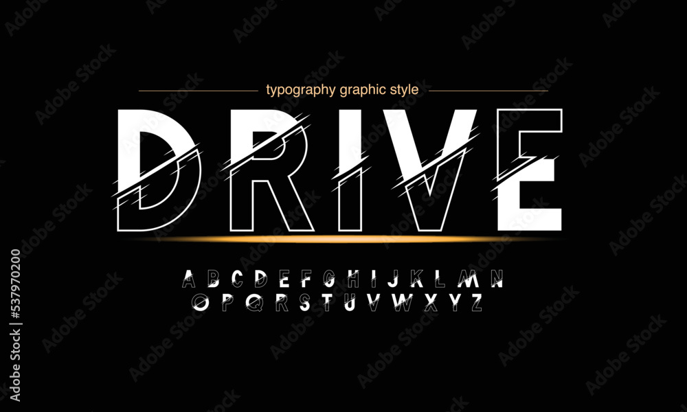 Luxury Minimal Modern Tech Alphabet Letter Fonts. Typography minimal ...