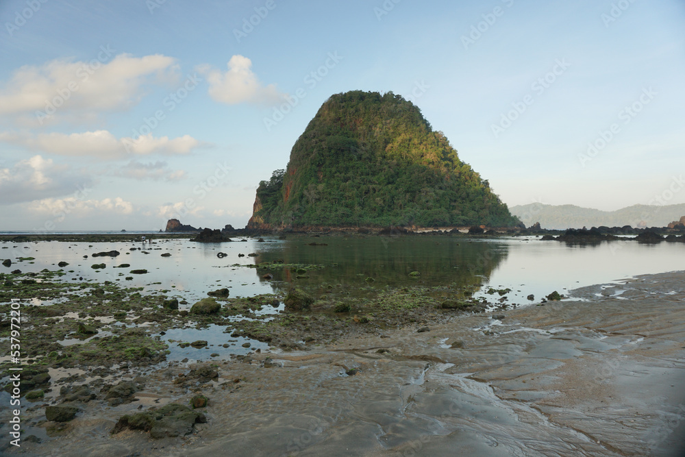 Landscape Around Red Island beach in banyuwangi, East Java, Indonesia ...