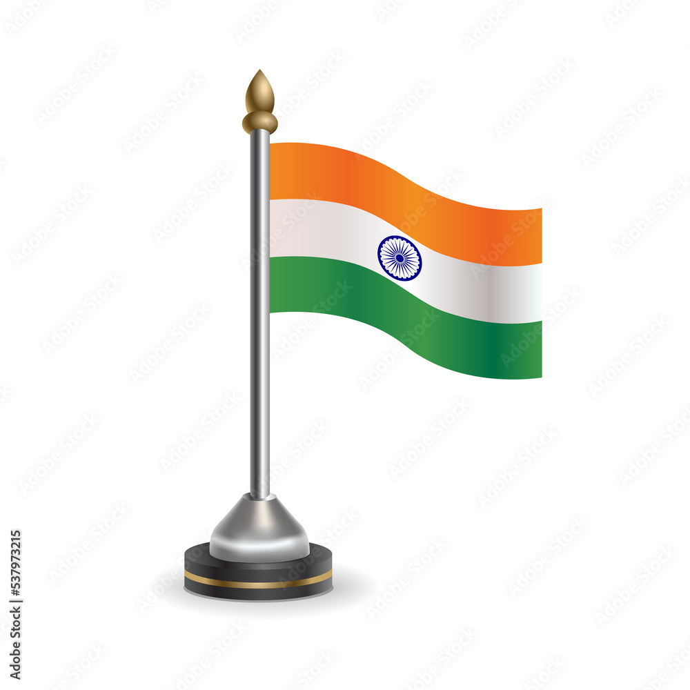 ภาพประกอบสต็อก State table flag of India. National symbol perfect for ...