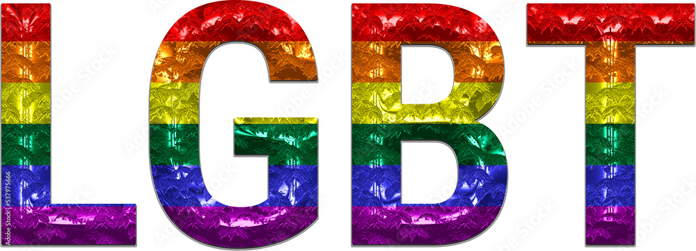 LGBT rainbow lettering PNG. 3d lettering LGBT. Stock Illustration ...