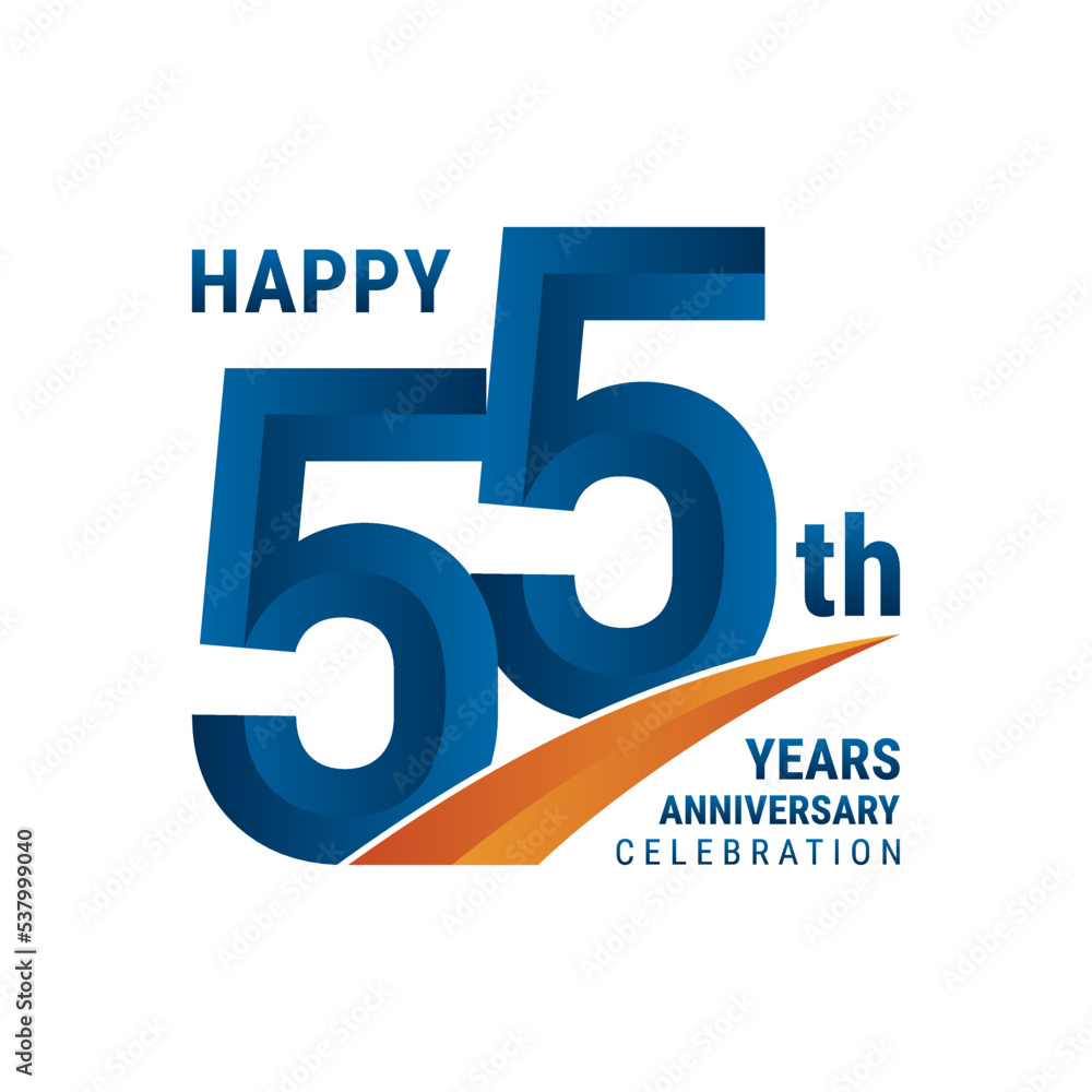 55th Anniversary Logo, Perfect logo design for anniversary celebration ...