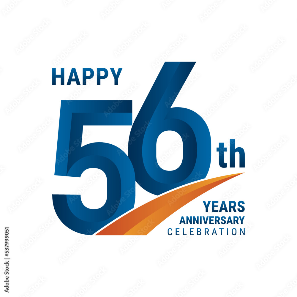 56th Anniversary Logo, Perfect logo design for anniversary celebration ...