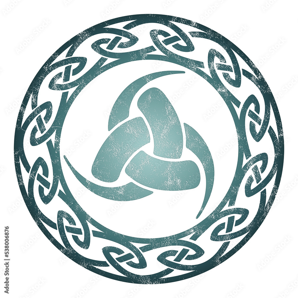 Triple Horn of Odin, Norse mythology, viking symbol, celtic knot ...
