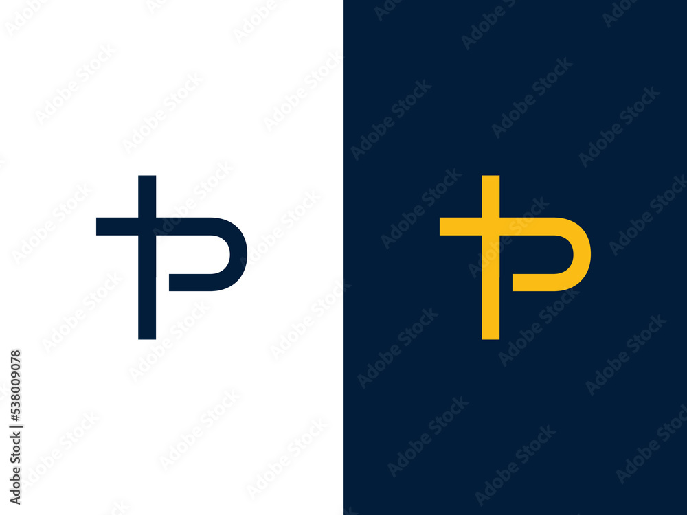 Letter P Church Logo. Modern Cross Logo Stock Vector | Adobe Stock