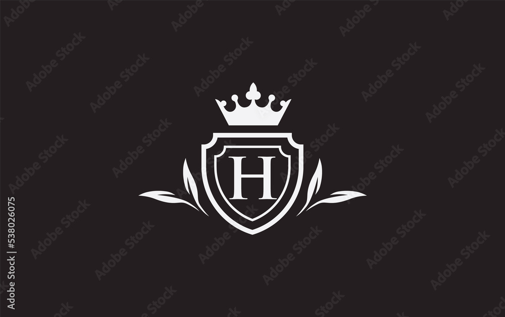 Crown and shield icon and royal luxury symbol image. King and queen ...
