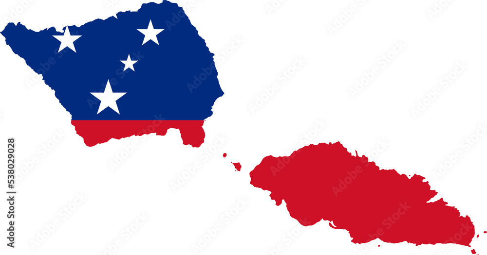 Samoa Map Flag.Samoan Border Boundary Country Shape Nation National ...