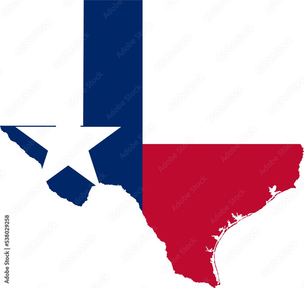 Texas USA Map Flag. TX US Outline Boundary Border Shape State Flag Sign ...