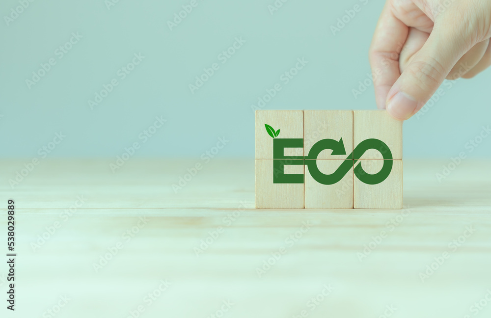 Eco friendly, circular economy, eco community, green factory and ...