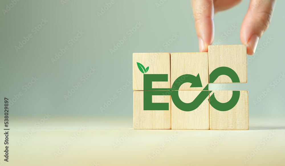 Eco friendly, circular economy, eco community, green factory and ...