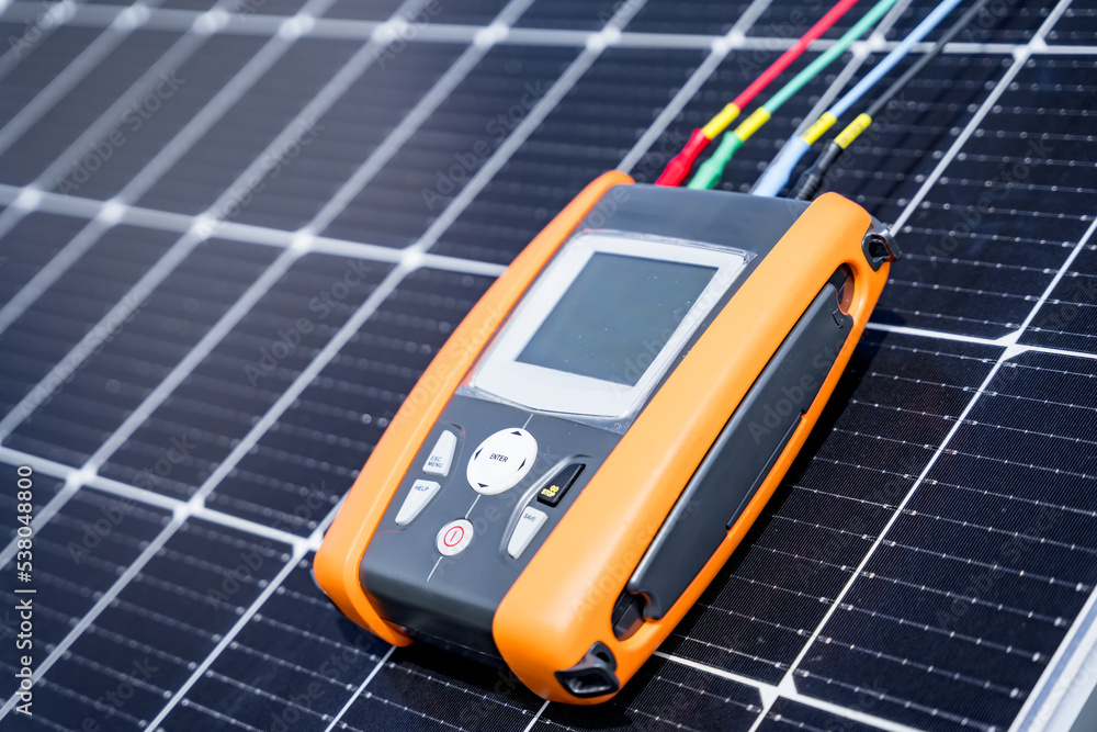 The performance checker set for verifies that each solar panel is ...
