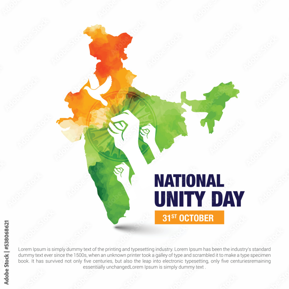 Sardar Vallabhbhai Patel, National Unity Day India vector design Stock ...