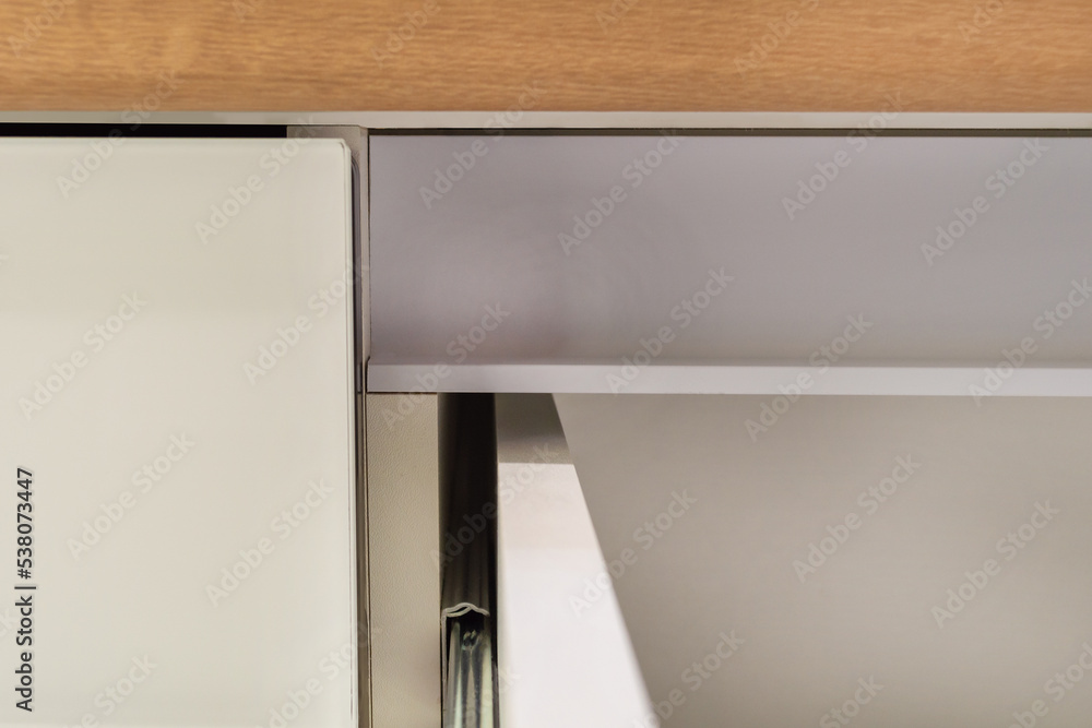 Metal handle profile and roller stainless guide or rail for drawers ...