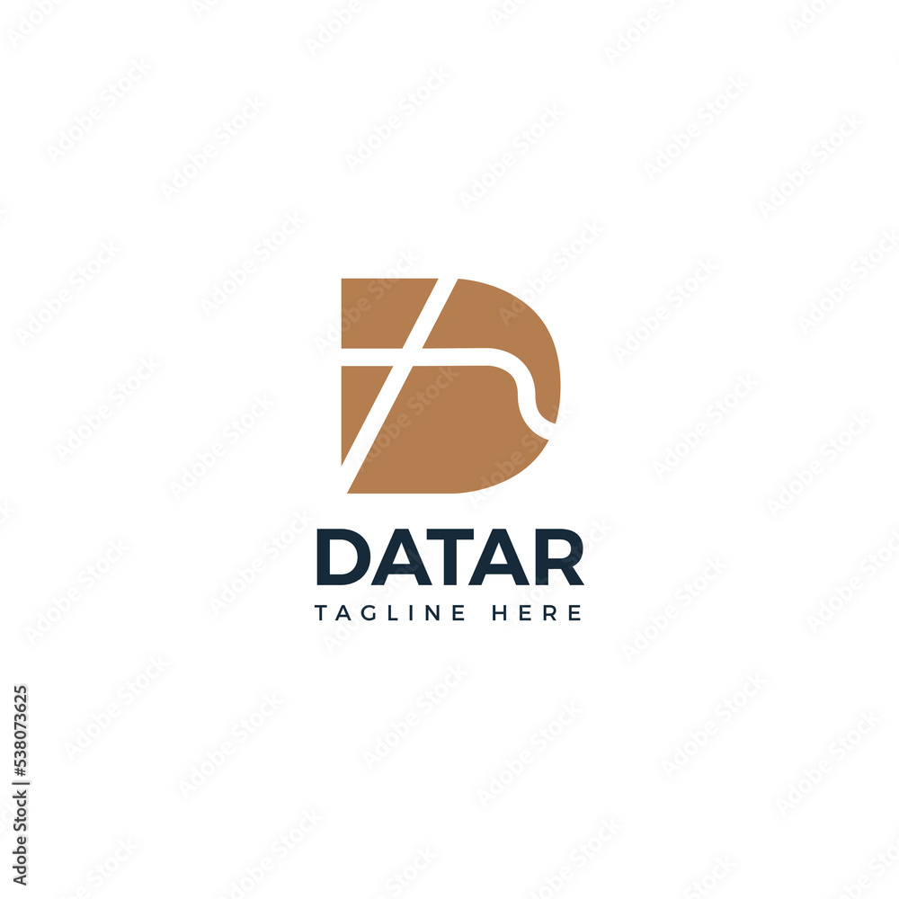 Vetor de Initial D Logo Design. Initial D Absrtact Logo Identity for ...