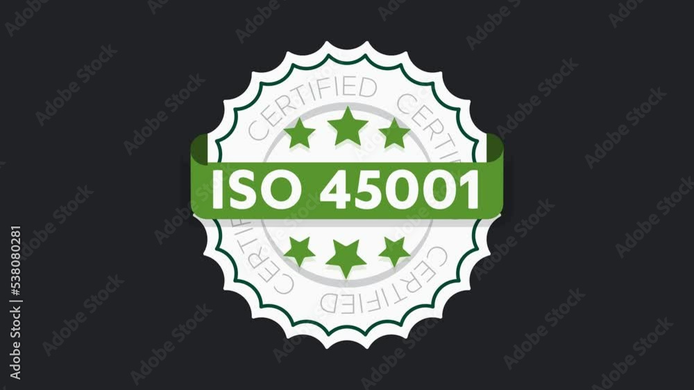 ISO 45001 certified sign. Environmental management system international ...