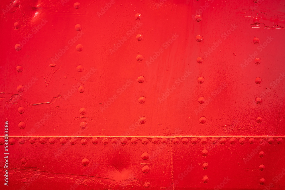 texture background with red metal wall with rivets Stock Photo | Adobe ...
