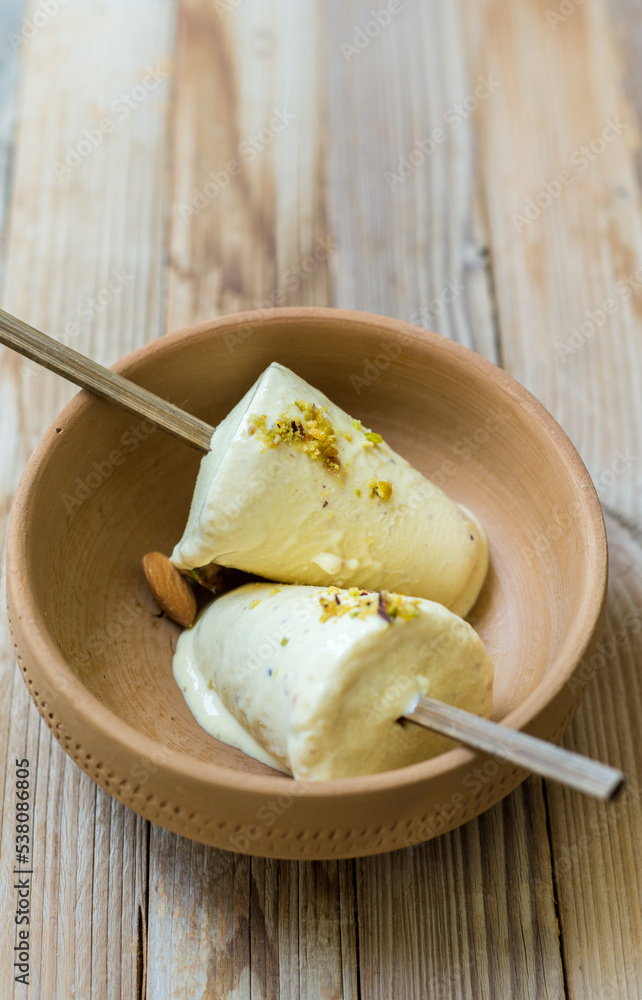 Delicious, authentic Kulfi served in a Kulhad. Indian traditional ice ...