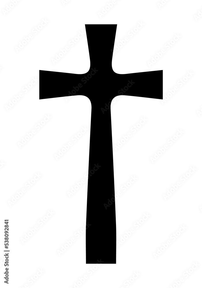 Simple Christian Cross PNG Image Stock Illustration | Adobe Stock