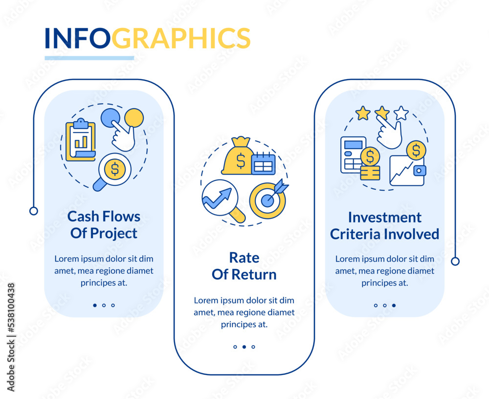 Factors affecting investment decision blue rectangle infographic ...