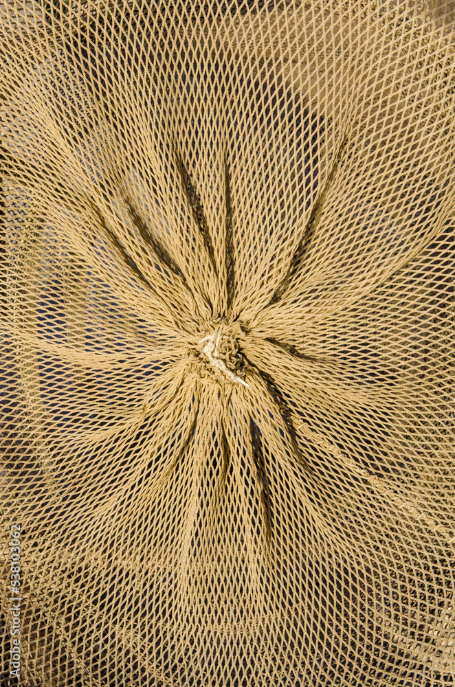 Dettaglio di una nassa, la tipica rete da pesca della laguna di Venezia ...