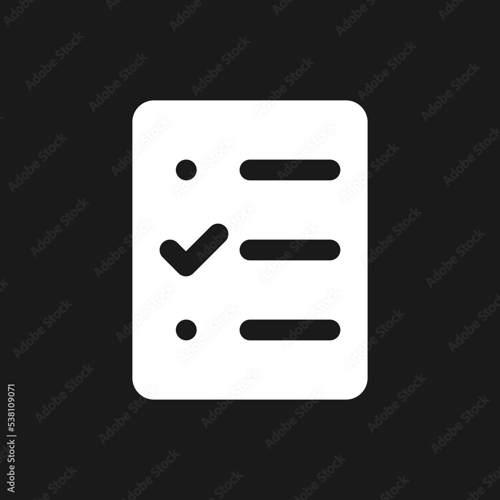 Survey pixel dark mode glyph ui icon. Answer question. Experience share ...