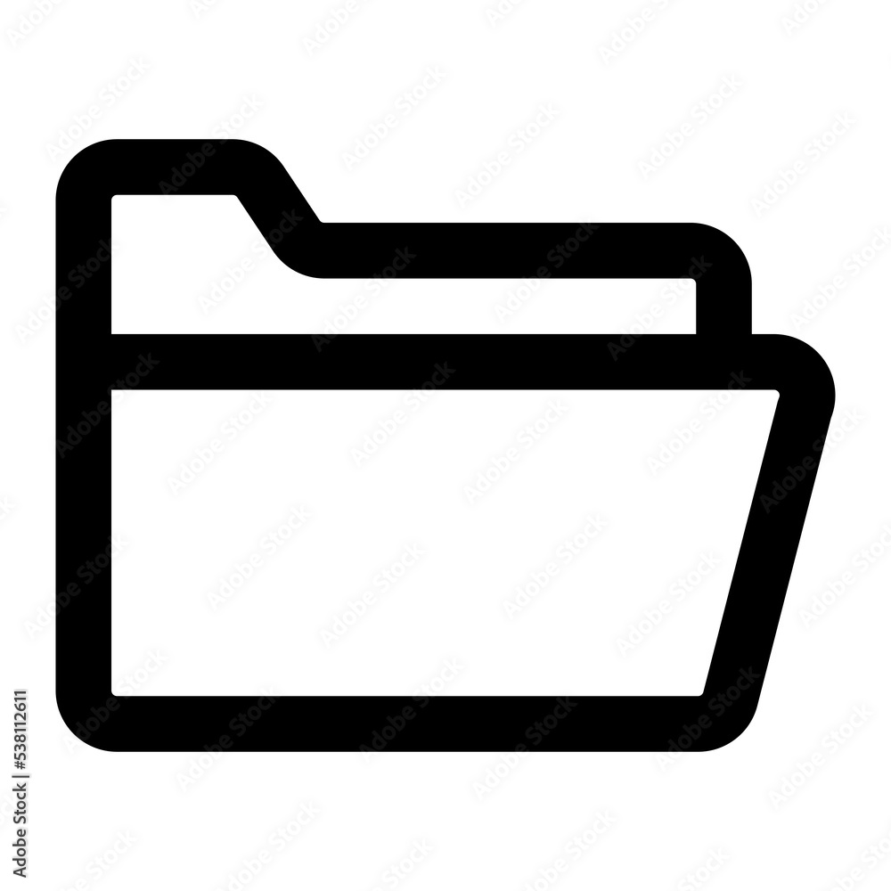 folder icon outline style Stock Vector | Adobe Stock