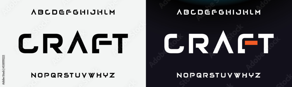 CRAFT Minimal urban font. Typography with dot regular and number ...