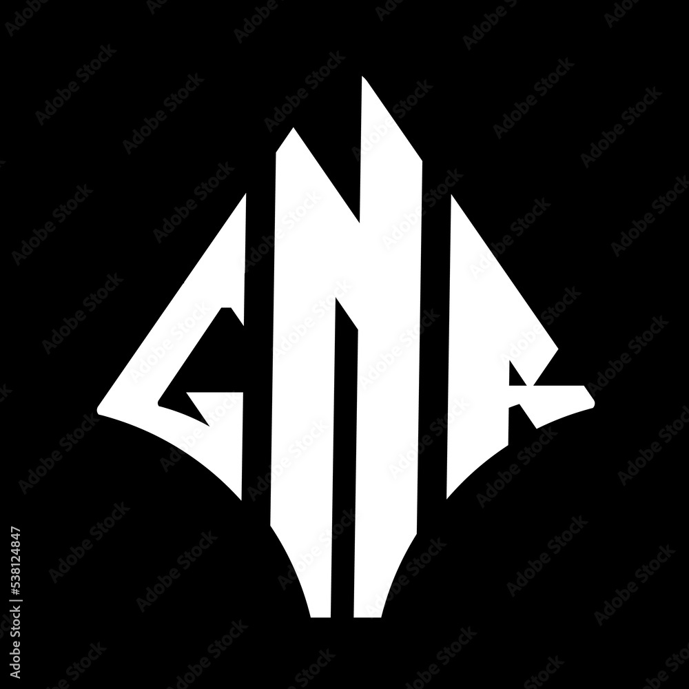 GNR logo. GNR letter. GNR letter logo design. GNR modern and creative ...