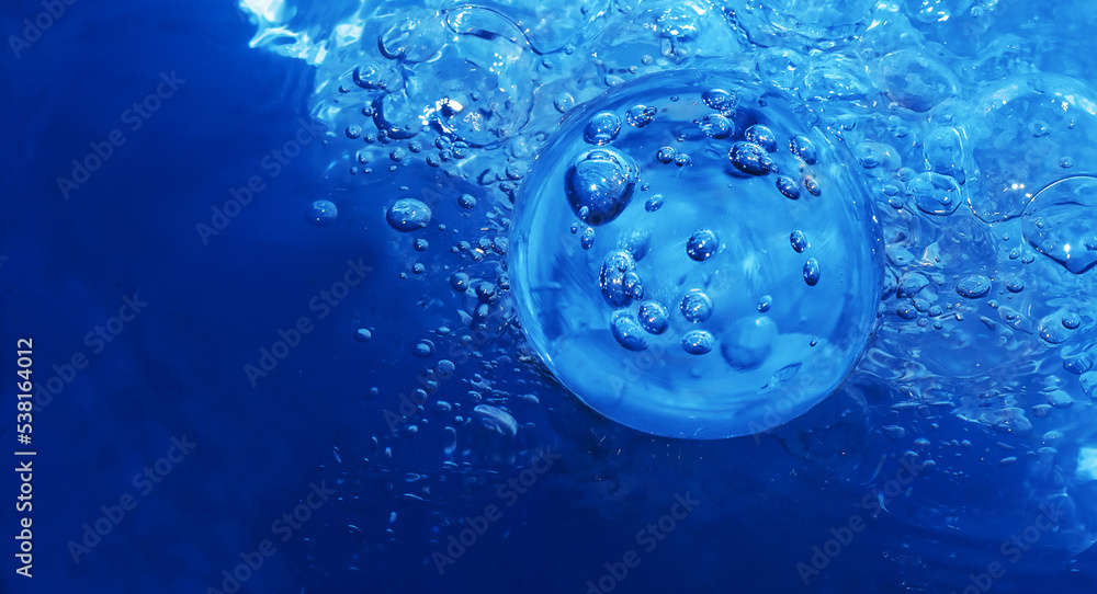 Blue background and Splash water. drop, technology, development. water ...
