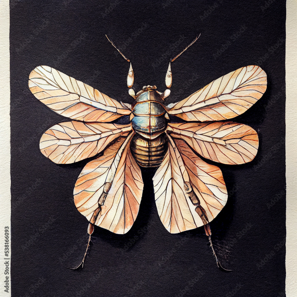 extinct insects (illustrations): Mongolbittacus (?) Stock Illustration ...
