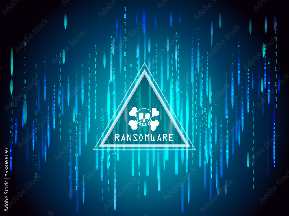 ransomware turquoise blue background Stock Vector | Adobe Stock