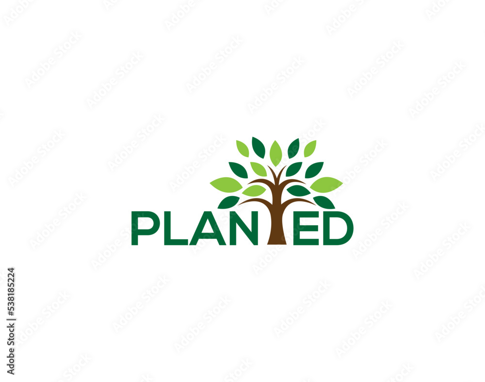 Planted logo design . Tree logo design. Tree icon. Creative Tree logo ...