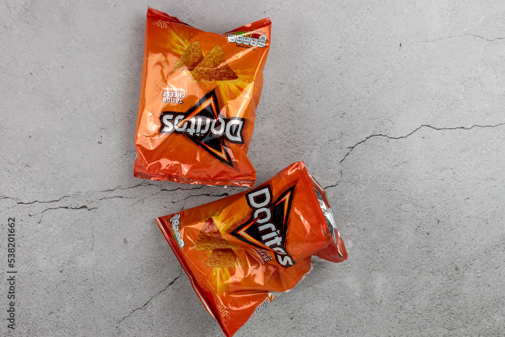 packet of Doritos tortilla chips Stock Photo | Adobe Stock