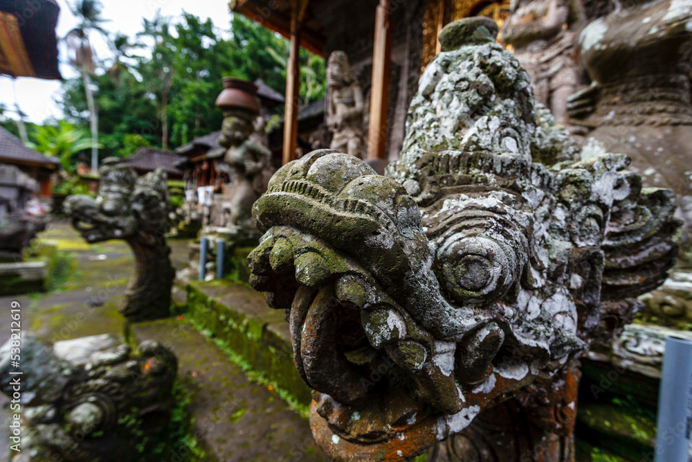 Guardian statue (Bedogol) inside of a Balinese Hindu temple, Bali ...