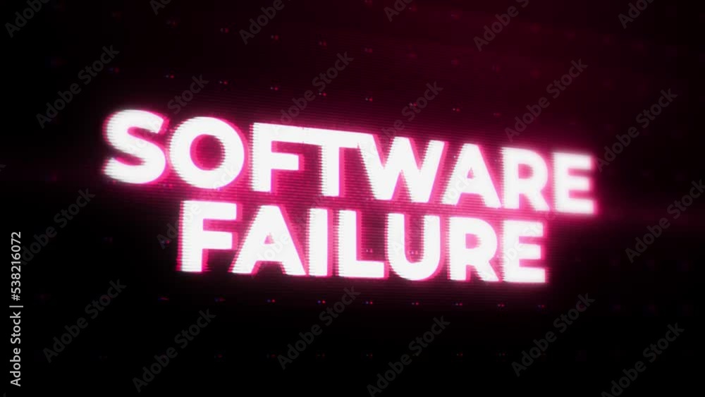 Video Stock Software Failure Warning Alert Error Message flashing on ... Video Stock Software Failure Warning Alert Error Message flashing on ...