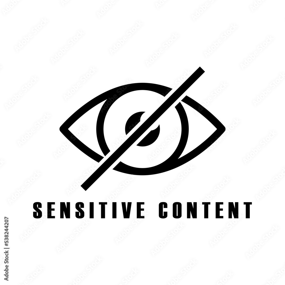 Icono de imagen censurada. Advertencia de contenido sensible. Contenido ...