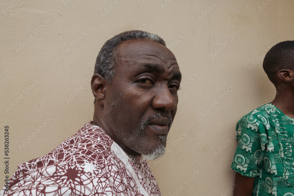 Nigerian father in his late 50s wearing native attire Stock Photo ...
