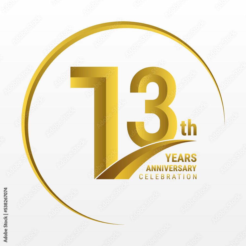 13th Anniversary Logo, Logo design for anniversary celebration with ...