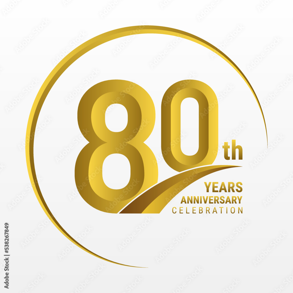 80th Anniversary Logo, Logo design for anniversary celebration with ...