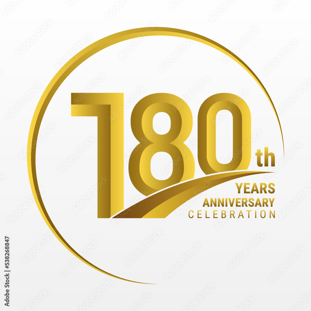 180th Anniversary Logo, Logo design for anniversary celebration with ...