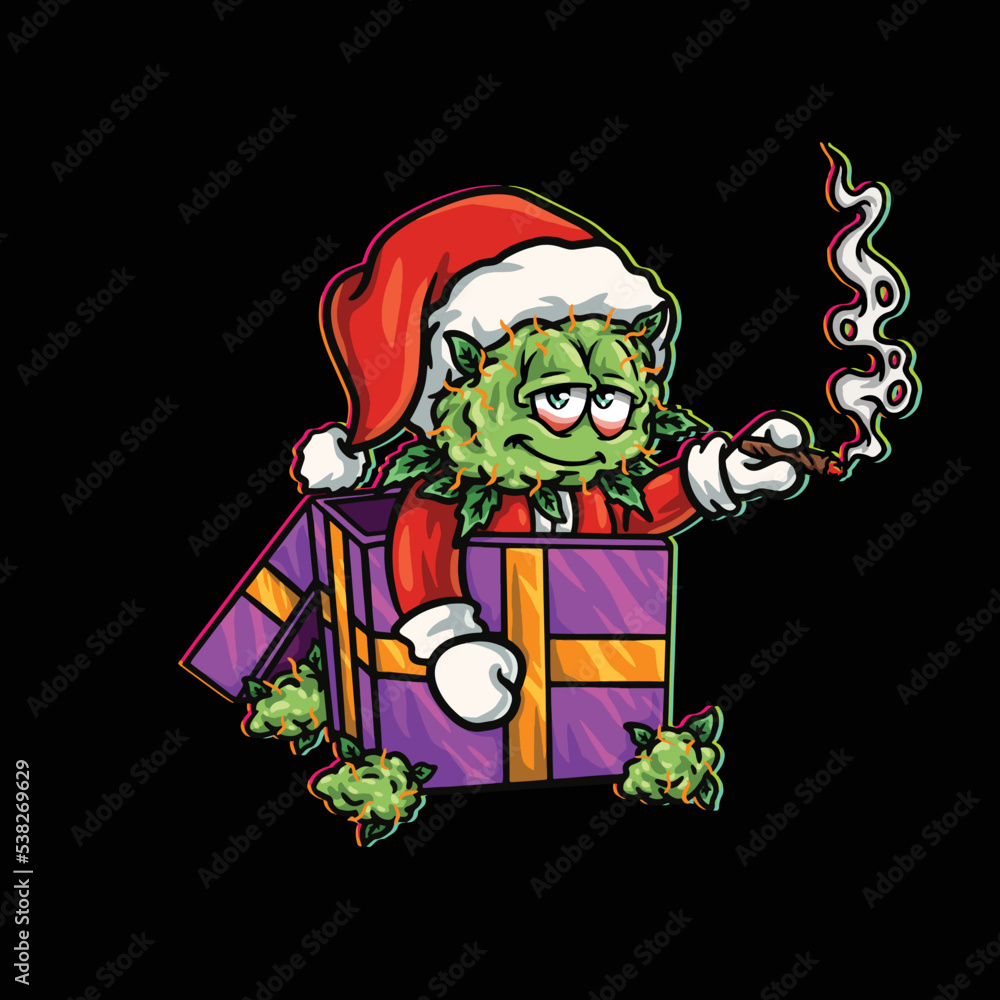 Santa Smoking Weed