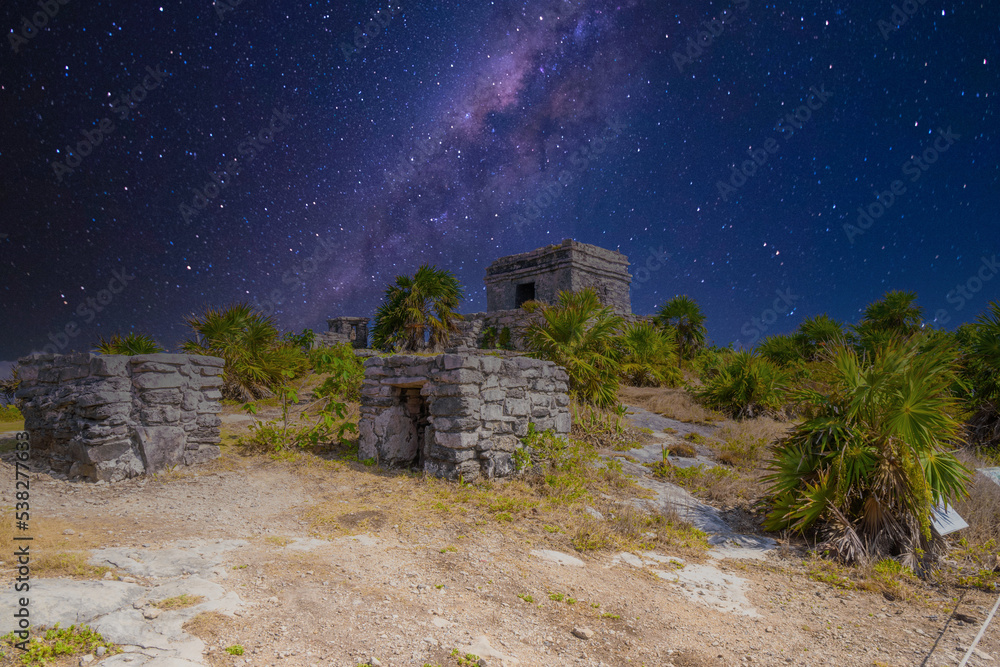 Structure 45, offertories on the hill near the beach, Mayan Ruins in ...