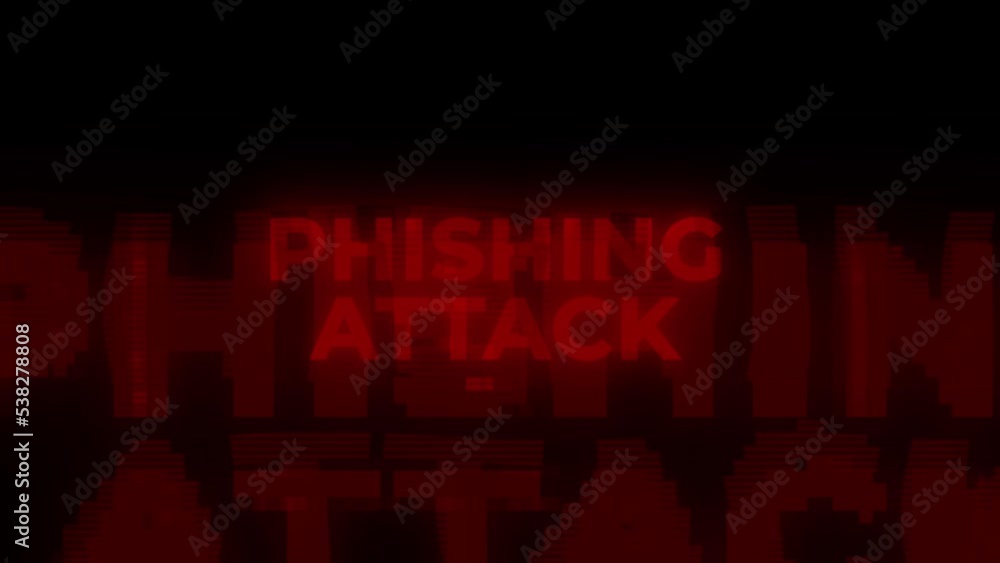 Vidéo Stock Phishing Attack Red Warning Error Alert Computer Virus alert Hacking Message Glitch ...