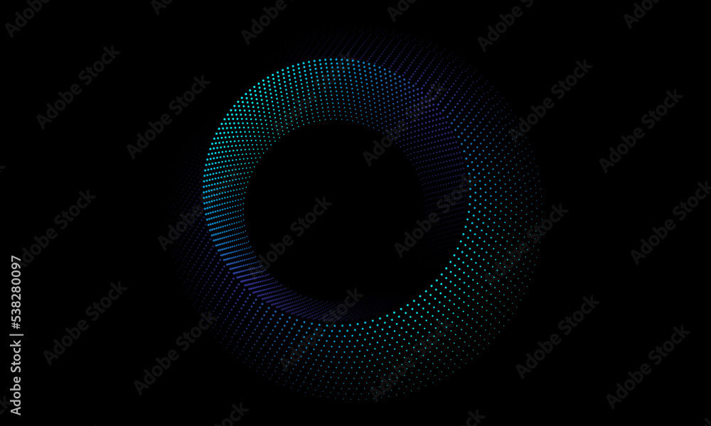 abstract circles dot line pattern round frame colorful blue green ...