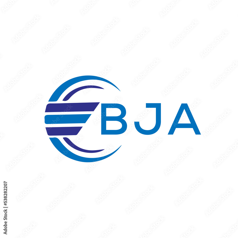 BJA letter logo. BJA blue image on white background. BJA vector logo ...