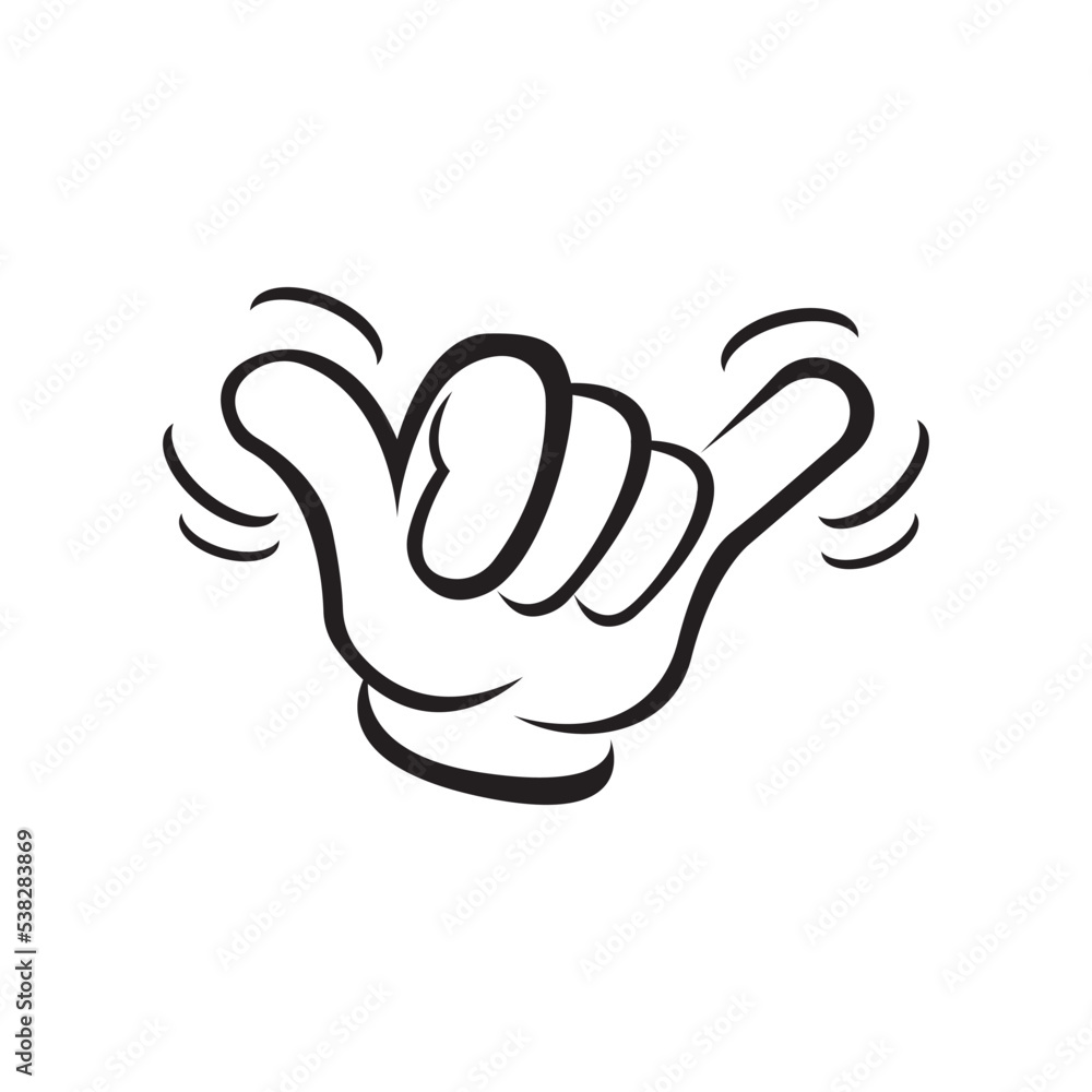 Shaka hands icon logo, vector design Stock Vector | Adobe Stock