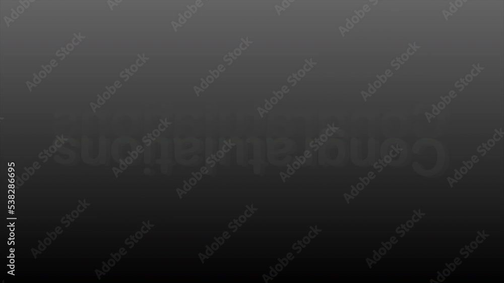 Abstract CONGRATULATION text animation in 4K 60FPS, in colorful ...