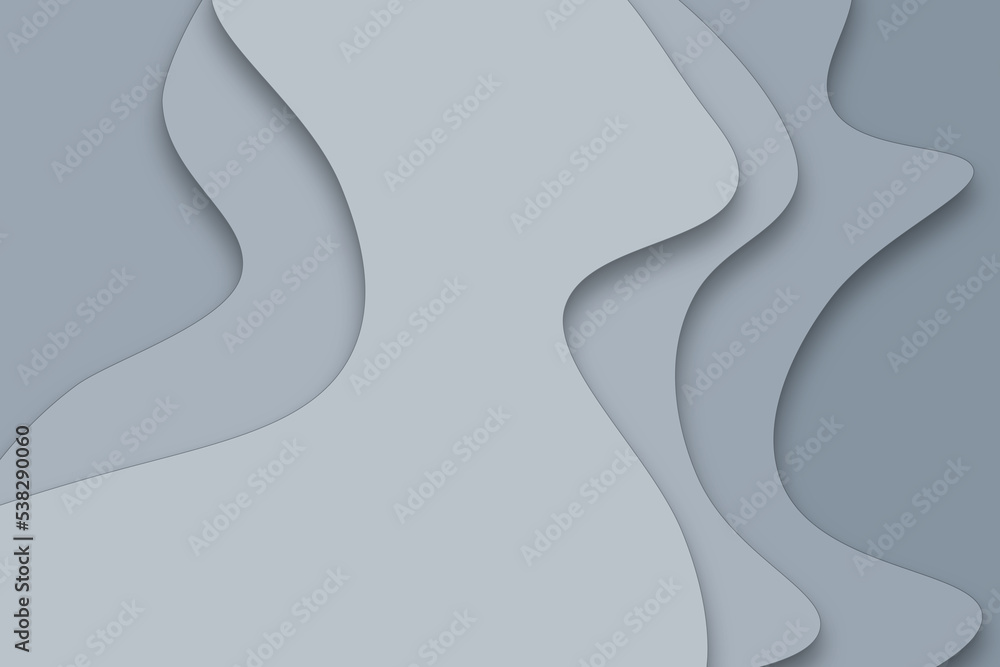 grey shades paper cut background with free space Stock Illustration ...