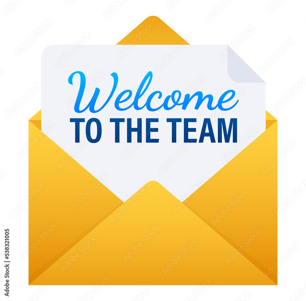 Icon with welcome team for banner design. Business communication vector ...