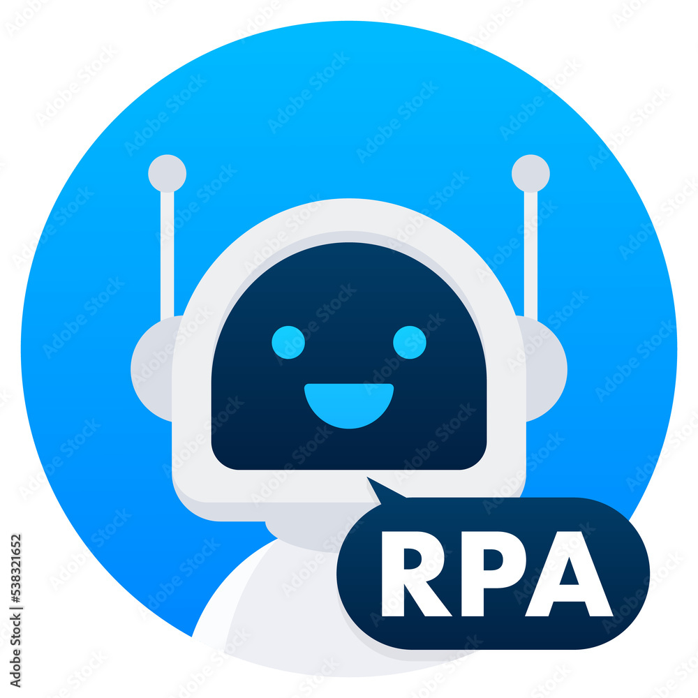 RPA Robotic process automation. Artificial intelligence, machine ...