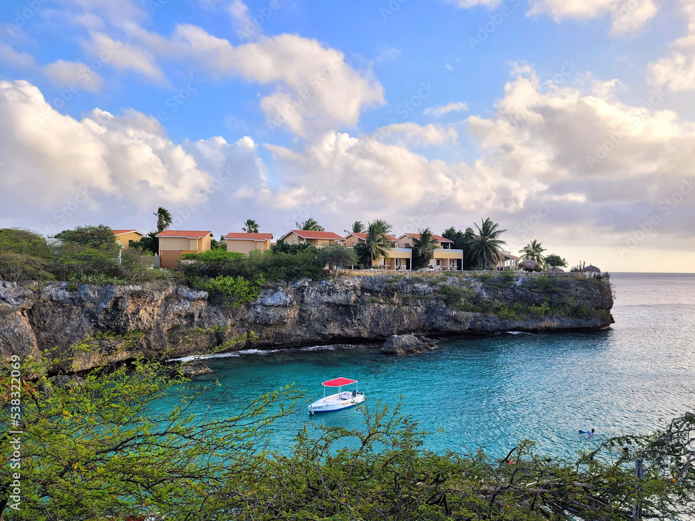 Playa Lagun Beach Cliff Curacao, Lagun Beach Curacao a small island in ...